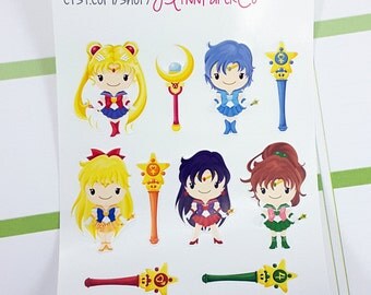 Unique sailor moon stickers related items | Etsy