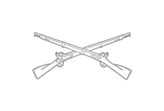Infantry Crossed Rifles Vinyl Decal // Military Decal