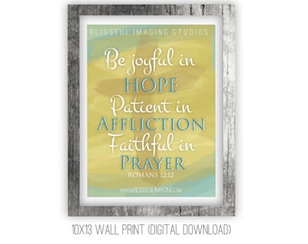 Items similar to Mixed Media Scripture Art Print, Bible Verse, Collage ...