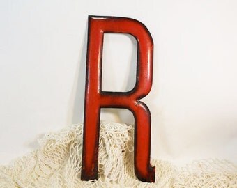 Metal letter r | Etsy