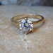 Cubic Zirconia Engagement Ring. Classic Solitaire by rebekajewelry