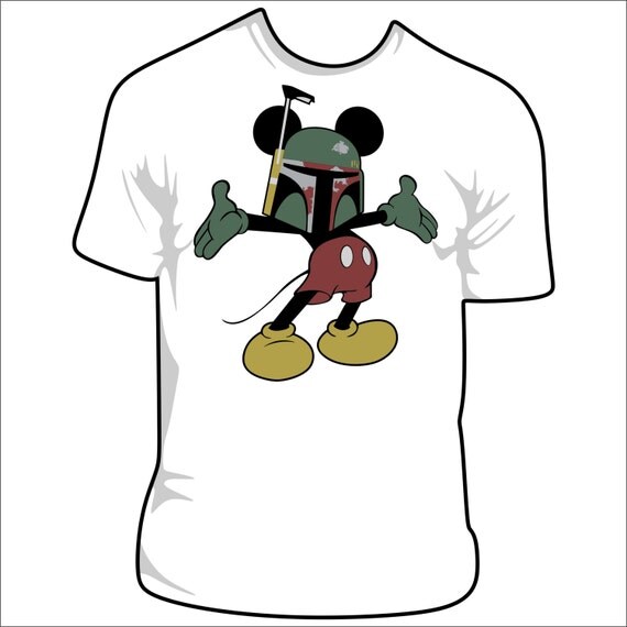 Mickey Mouse Boba Fett T-Shirt by LaunchApparel on Etsy