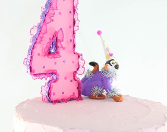 Number 4 Cake Topper
