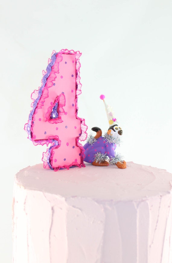Number 4 Cake Topper