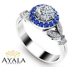 Ayala Jewelry Unique Engagement Ring Rose Gold by AyalaDiamonds