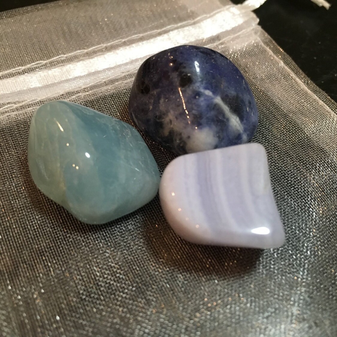 Throat Chakra Stone Set Healing Crystals and Stones