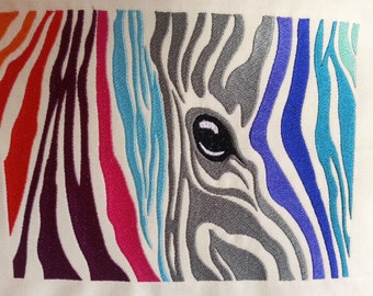 Blue zebra pillow | Etsy