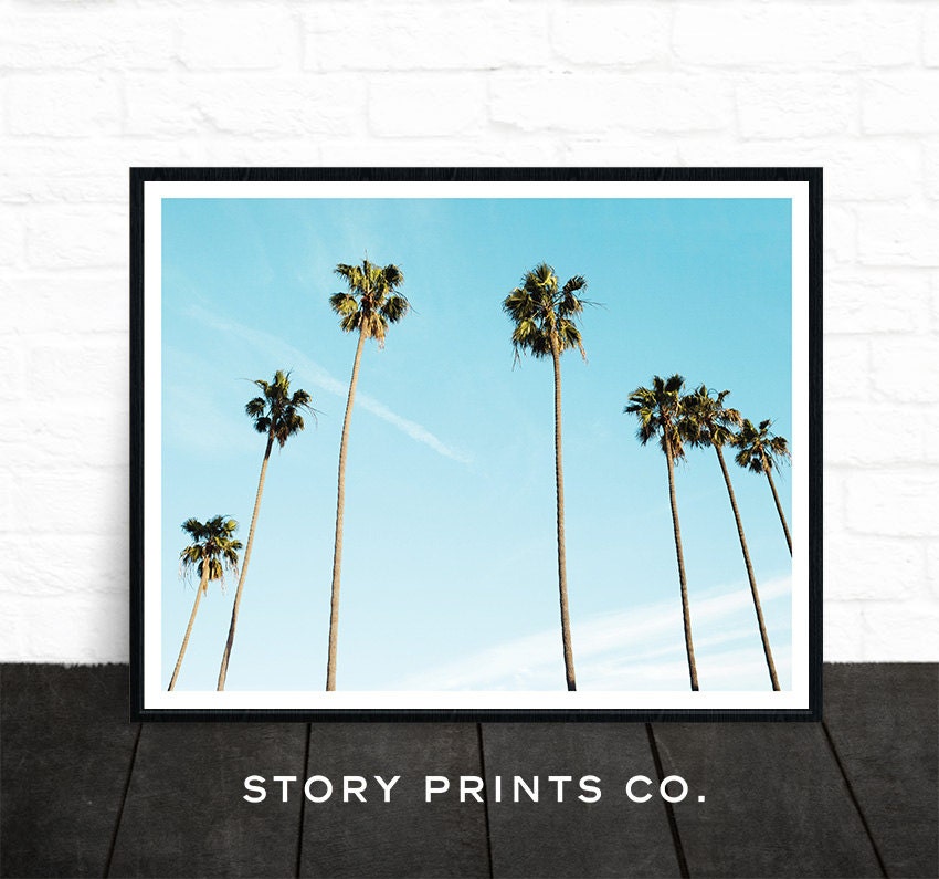 Palm Tree Print Landscape Print California Print Palm Tree