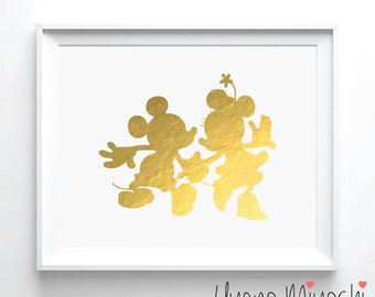 Mickey mouse gold | Etsy