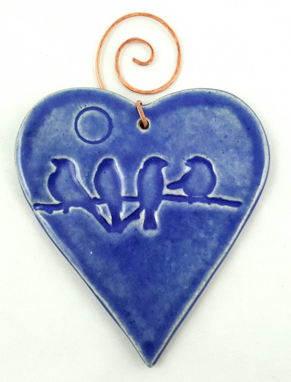 Wall heart ceramic heart ornament ceramic hearts wall