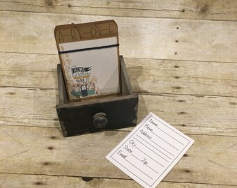 Address file box | Etsy