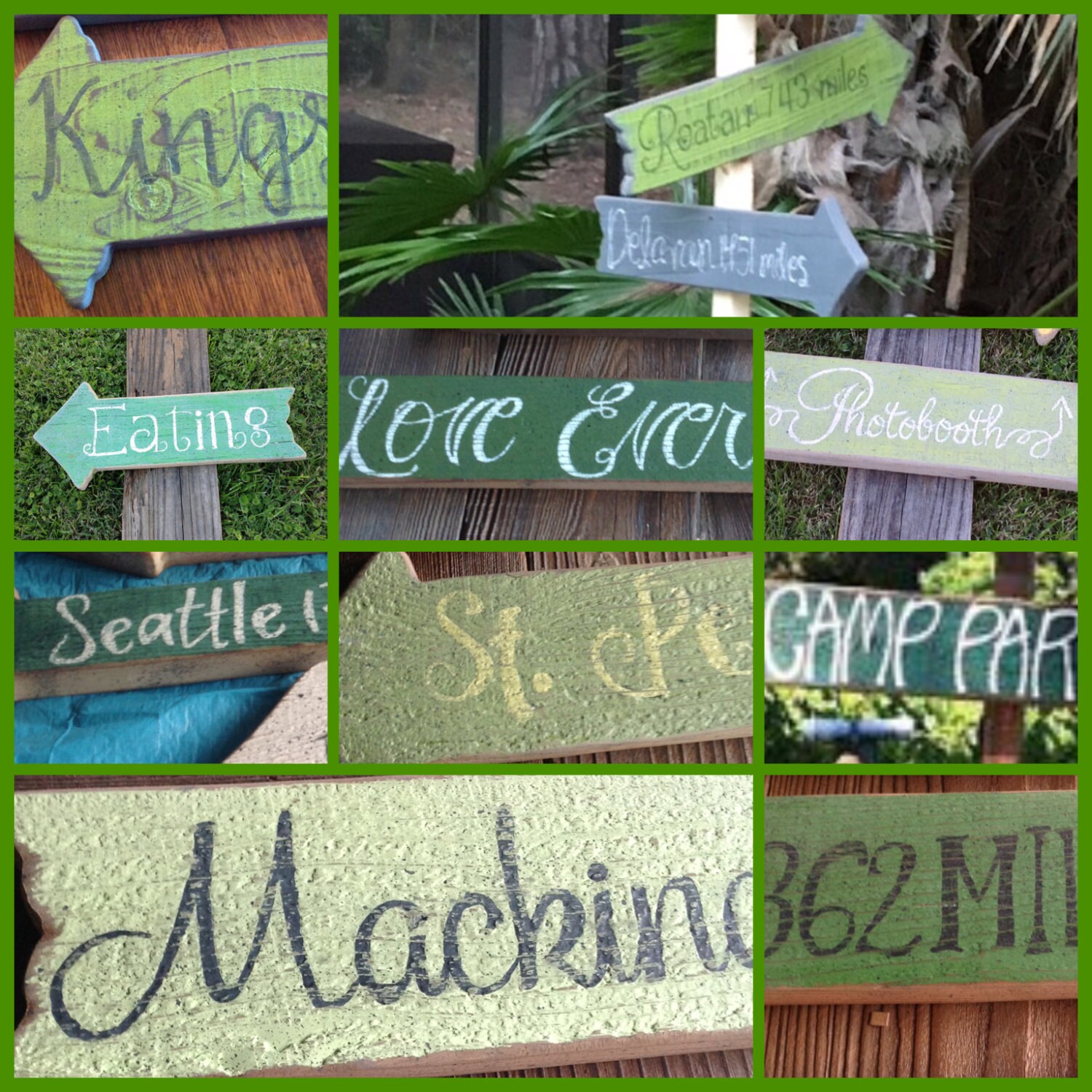 Outdoor Rustic Directional Signs Beach by WoodenKnotDesign on Etsy