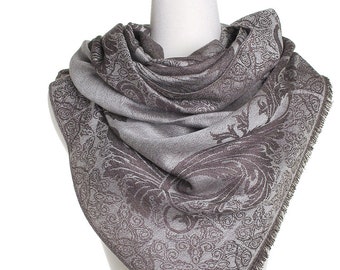 Silver pashmina | Etsy