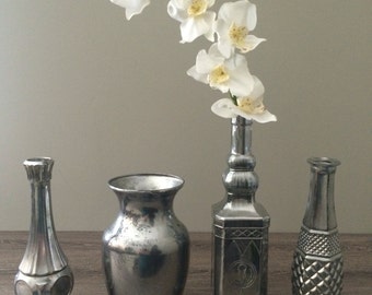 Mercury glass vase | Etsy