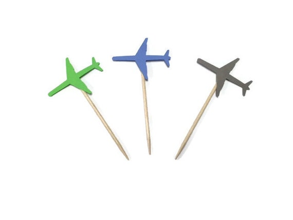 24 airplane toothpicks baby shower airplane birthday
