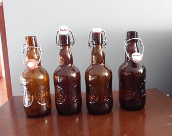 Flip top beer bottle | Etsy