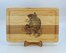 Unique fish cutting board related items | Etsy