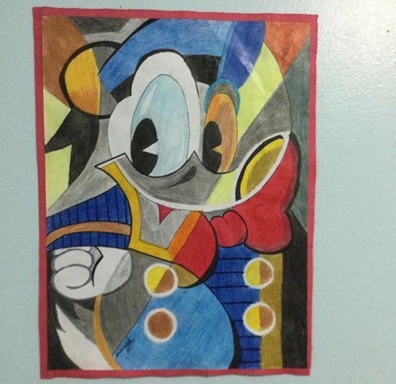 Donald Duck Cubism by Drawingsbyanida on Etsy