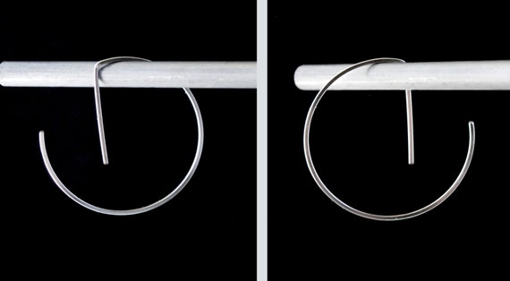 Sterling Silver Hoop Earrings Medium Hoop Earrings