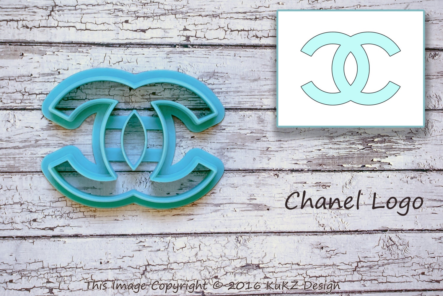 Chanel fondant cutter / Chanel cookie by CookieCuttersDesign