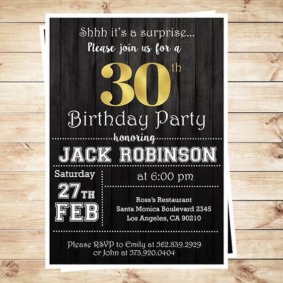 Culturavagabonda 30Th Birthday Party Invitation Wording For Mens