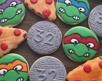 Ninja turtle cookies | Etsy