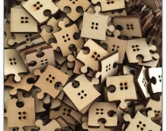 Wooden puzzle pieces | Etsy