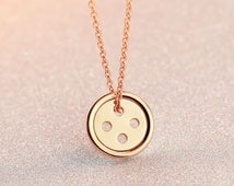 Unique button necklace related items | Etsy