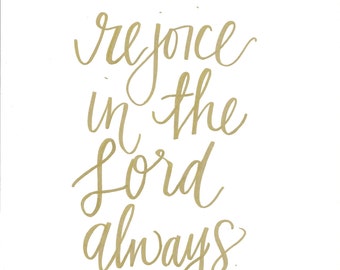 Items similar to Instant DOWNLOAD Chalkboard REJOICE in the Lord 5x7 ...