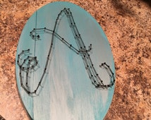 Unique monogram string art related items | Etsy