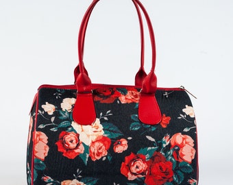 Floral print handbag | Etsy