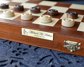 Engraved chess board | Etsy
