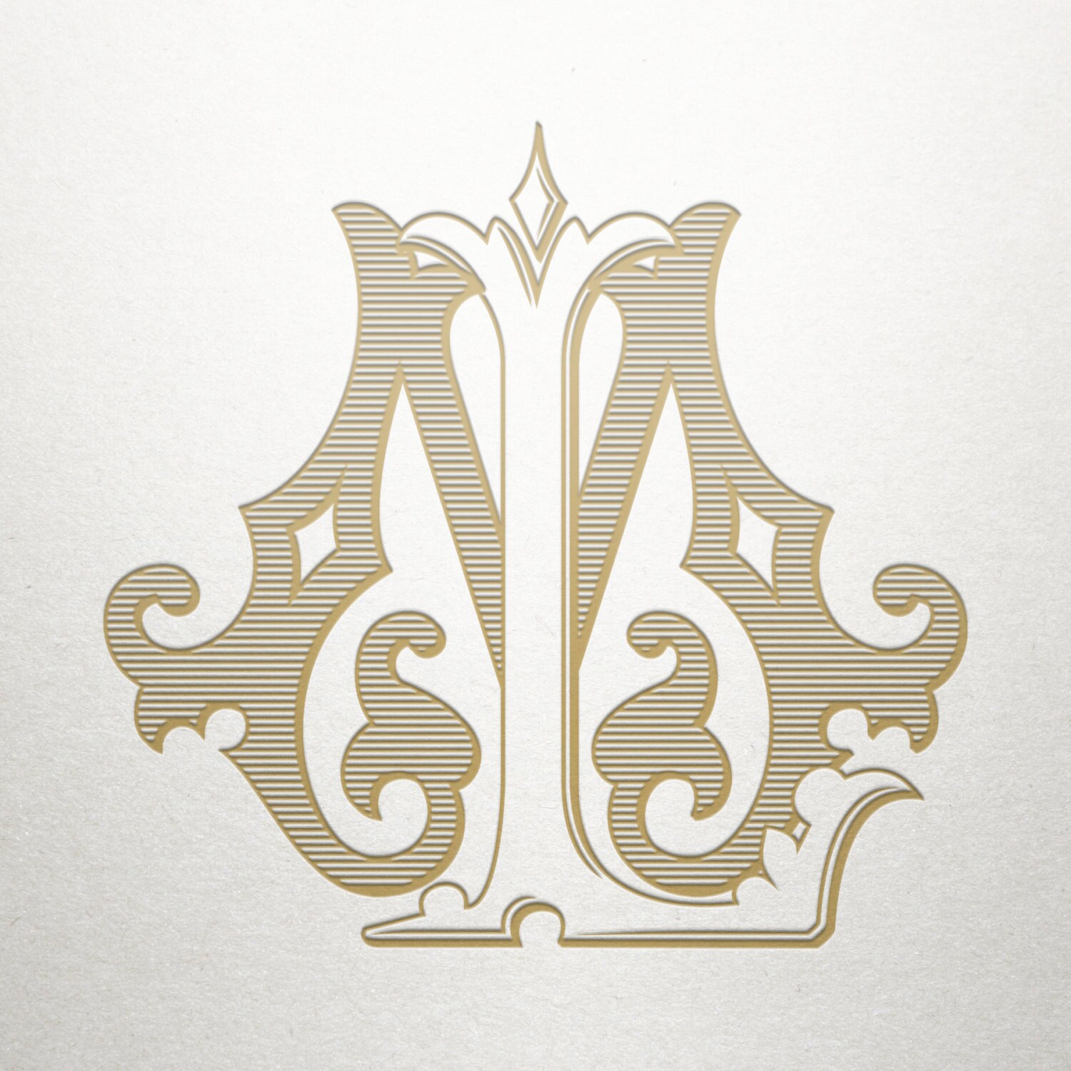 Interlocking Wedding Monogram LM ML Wedding Monogram