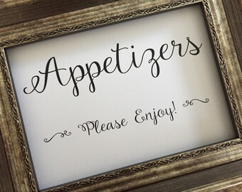 Appetizer sign | Etsy