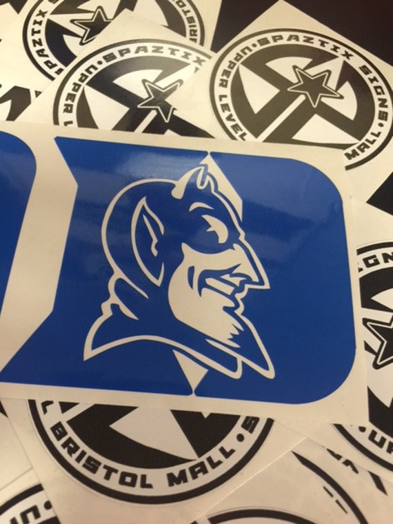 Duke blue devils vinyl car decal bumper sticker 4'' by 423vinyl