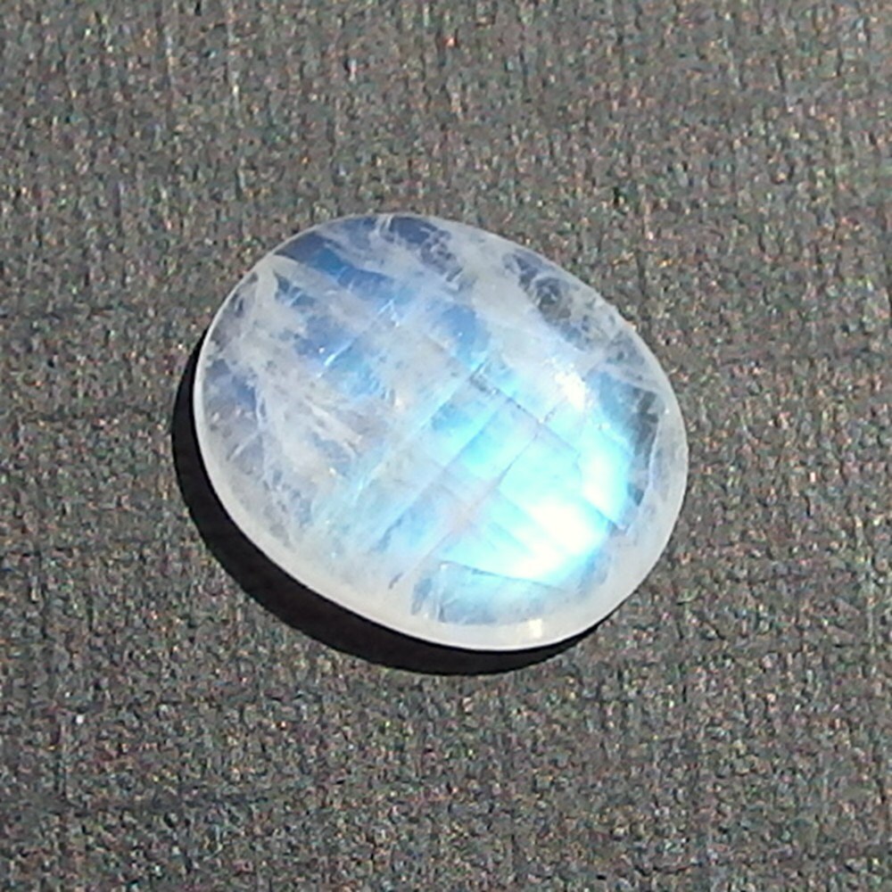 MOONSTONE RAINBOW 9x7mm natural cabochon semi precious