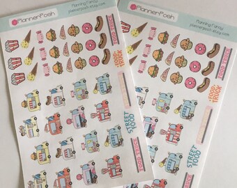 Unique food truck stickers related items | Etsy