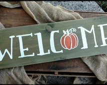 Unique fall welcome sign related items | Etsy