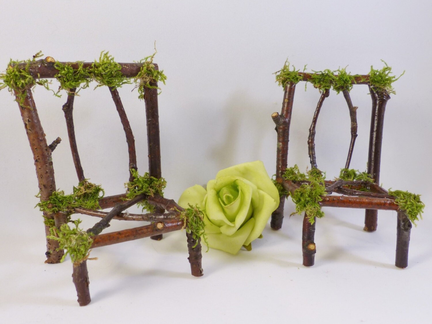 Fairy Chair Set Pixie Fae Handcrafted Fairy House Elf