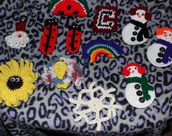 Unique crocheted magnets related items | Etsy