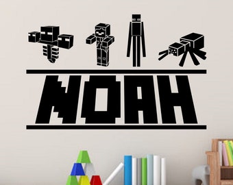 minecraft wall decal – Etsy