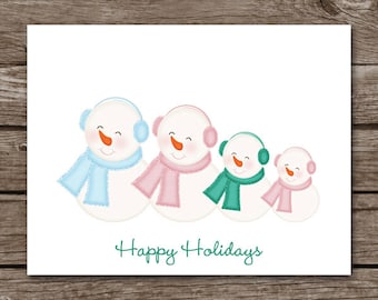 Snowman cards | Etsy