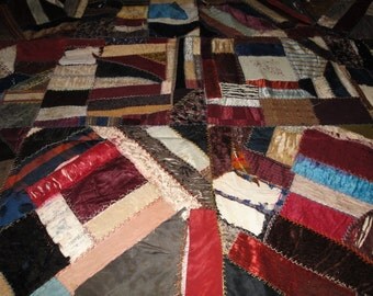 Crazy quilt fabric | Etsy