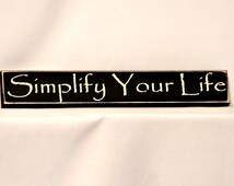 Popular items for simplify signs on Etsy