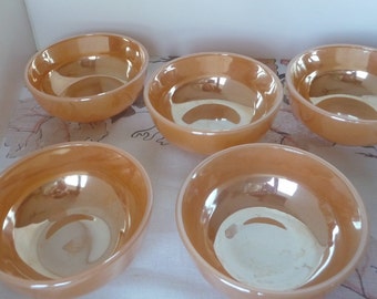 Peach lusterware | Etsy