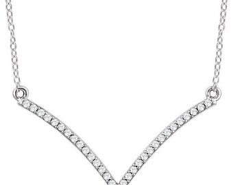 V shaped necklace | Etsy