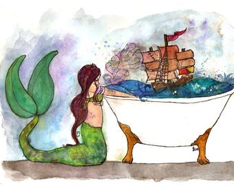 Nautical mermaid | Etsy