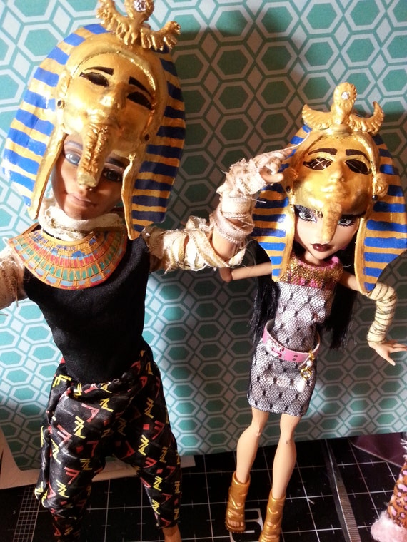 Egyptian Monster High Pharaoh Doll mask | Seth Ptolemy Doll Mask Custom ...