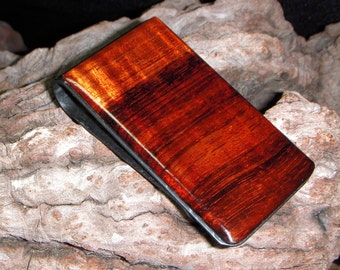 Wooden money clip | Etsy