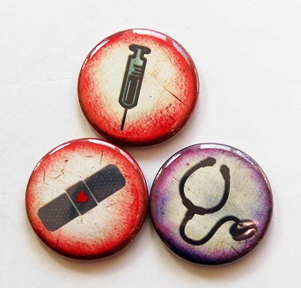 Pharmacy magnets Medical Magnets Nurse Magnets Button